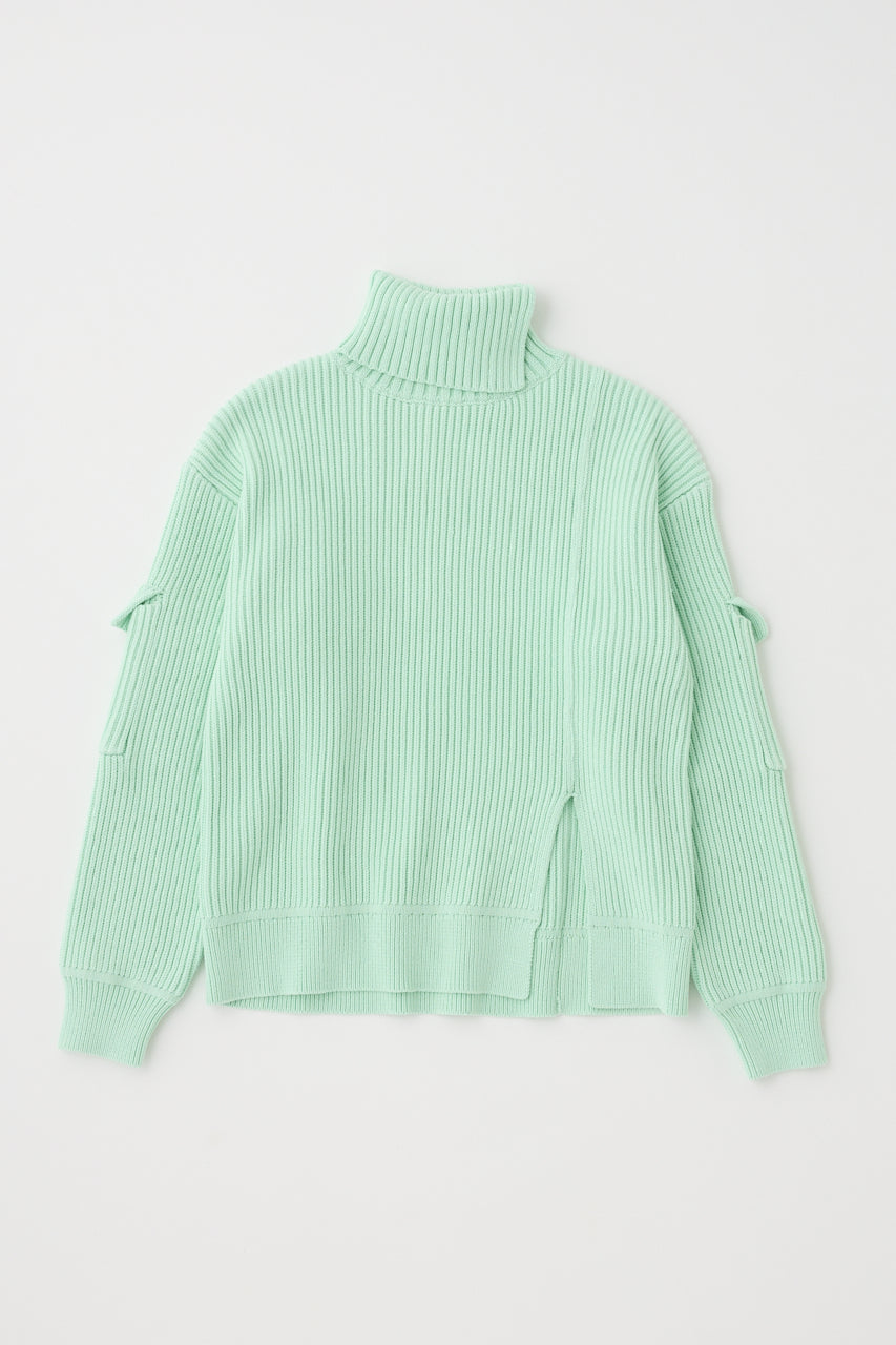Slit High Neck Sweater – MOUSSY
