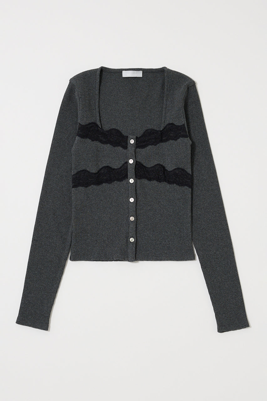 Front Button Lacy Long Sleeve Top – MOUSSY