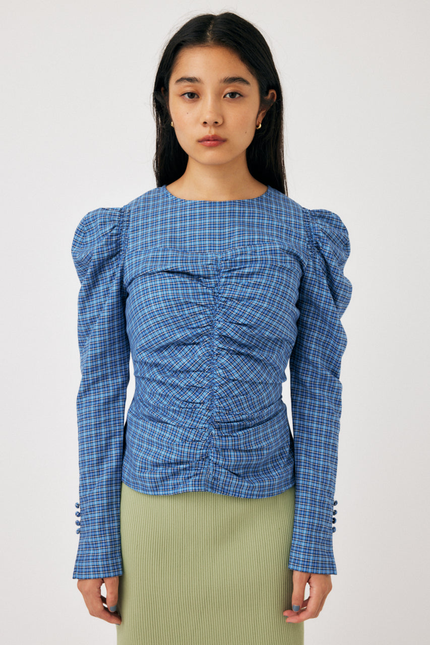 PUFF SLEEVE GATHER BLOUSE
