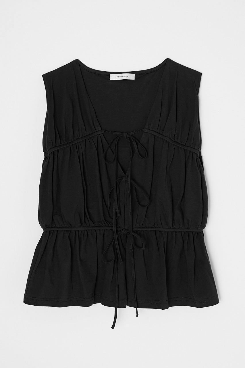 Front Strings Gathered Top – MOUSSY